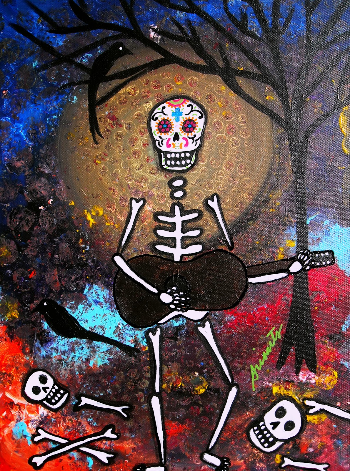 Gallery of Modern Folk Artist Pristine Cartera-Turkus: MEXICAN DIA DE ...