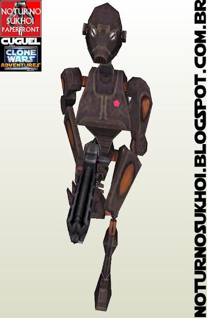 Noturno Sukhoi: Star Wars BX- Droid Commando_Papercraft