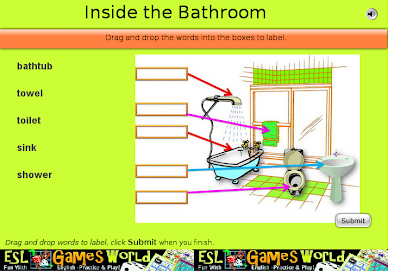 Dentro del baño.-Inglés fácil para primaria