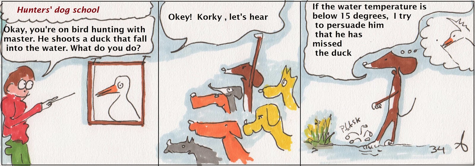 Comic strips krejsen: #Cartoon, Duck shooting
