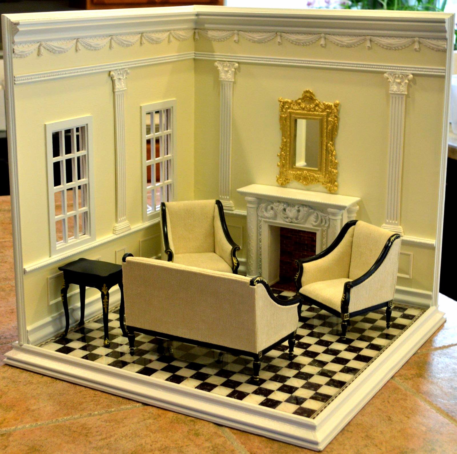 Regent Miniatures: Beautiful Hand Crafted 1:6 scale Corner Room Box on eBay