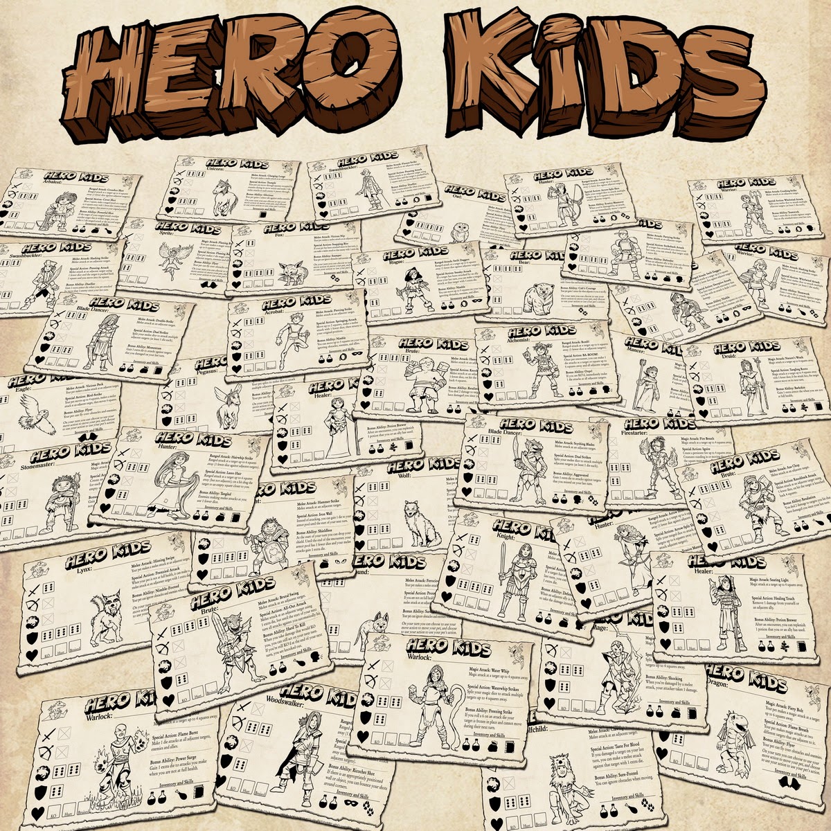 Hero Kids RPG: Hero cards option anxiety...
