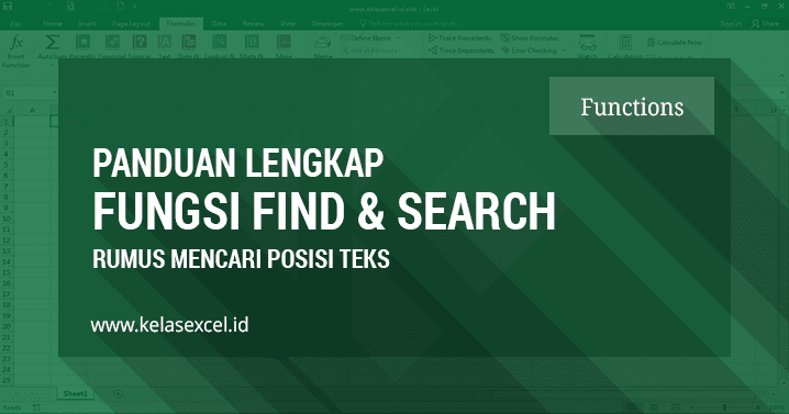 Fungsi/Rumus FIND & SEARCH, Cara Mencari Posisi Teks pada Microsoft Excel