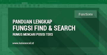 Fungsi/Rumus FIND & SEARCH, Cara Mencari Posisi Teks pada Microsoft Excel