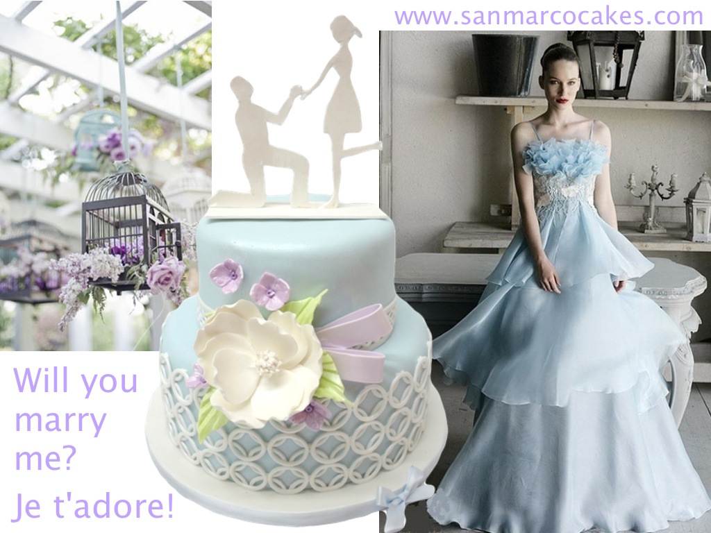 San Marco Cakes: Will you Marry Me? Lavender & Pale Blue Wedding Theme ...