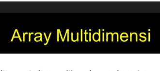 array multi dimensi pada c - dunia-belajar.com