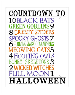 Today's Fabulous Finds: Printable Halloween Countdown {Wood Block Version}