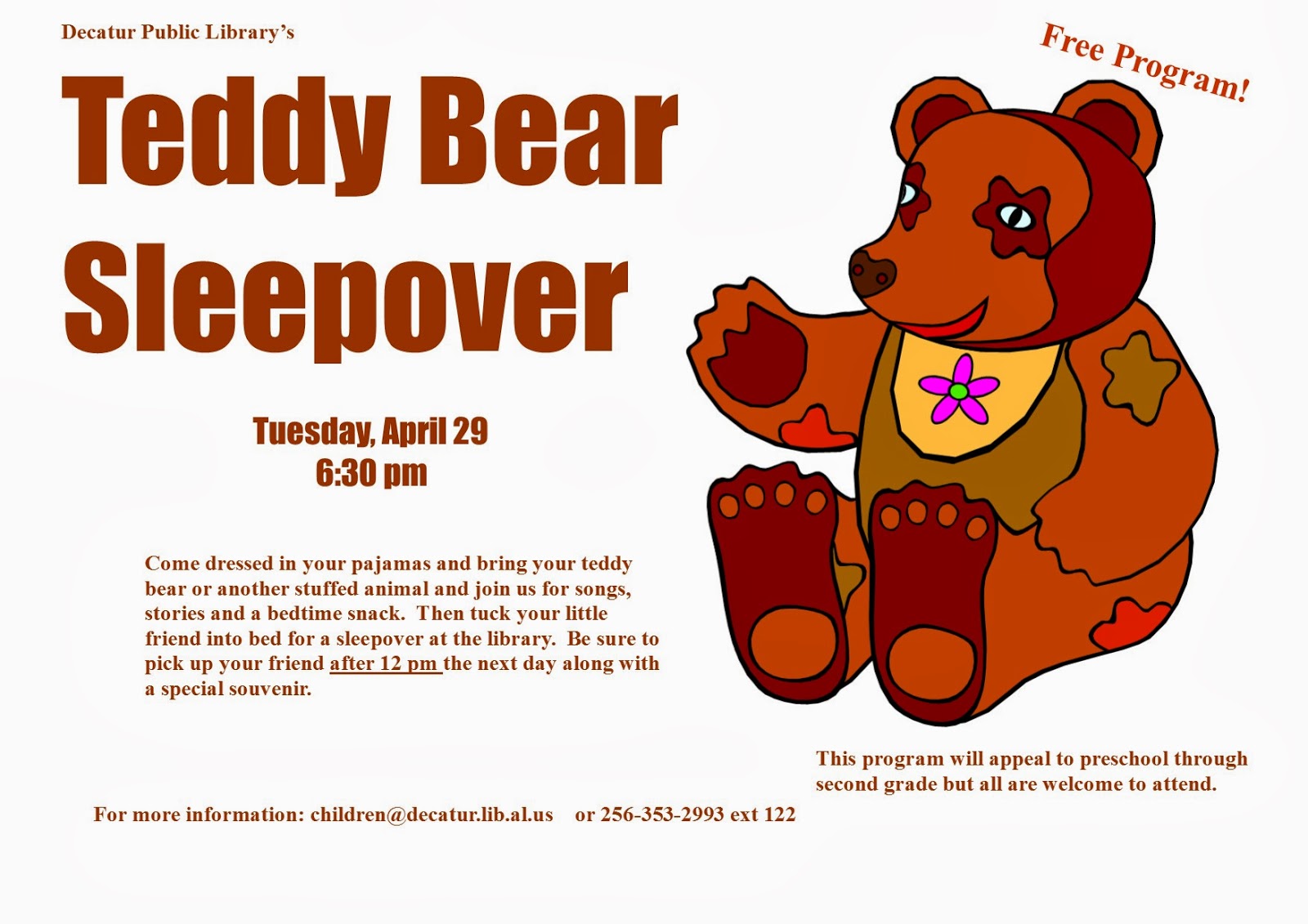 River City Readers for Kids: Teddy Bear Sleepover