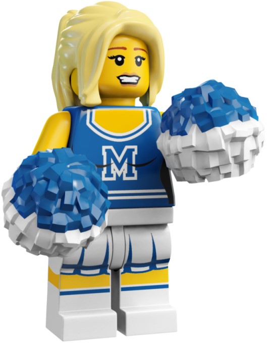 Lego Mini Figures: Lego 8683 Series 1 Minifigure: Cheerleader