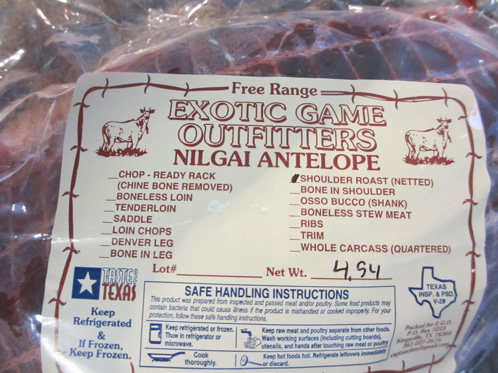 Cannundrums: Nilgai Antelope Shoulder Roast