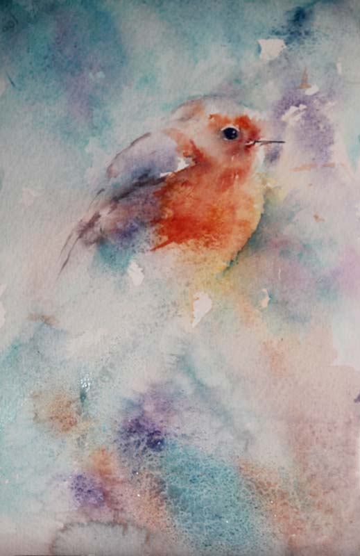 Watercolours With Life: Variety is the Spice of Life : Robin in Watercolour