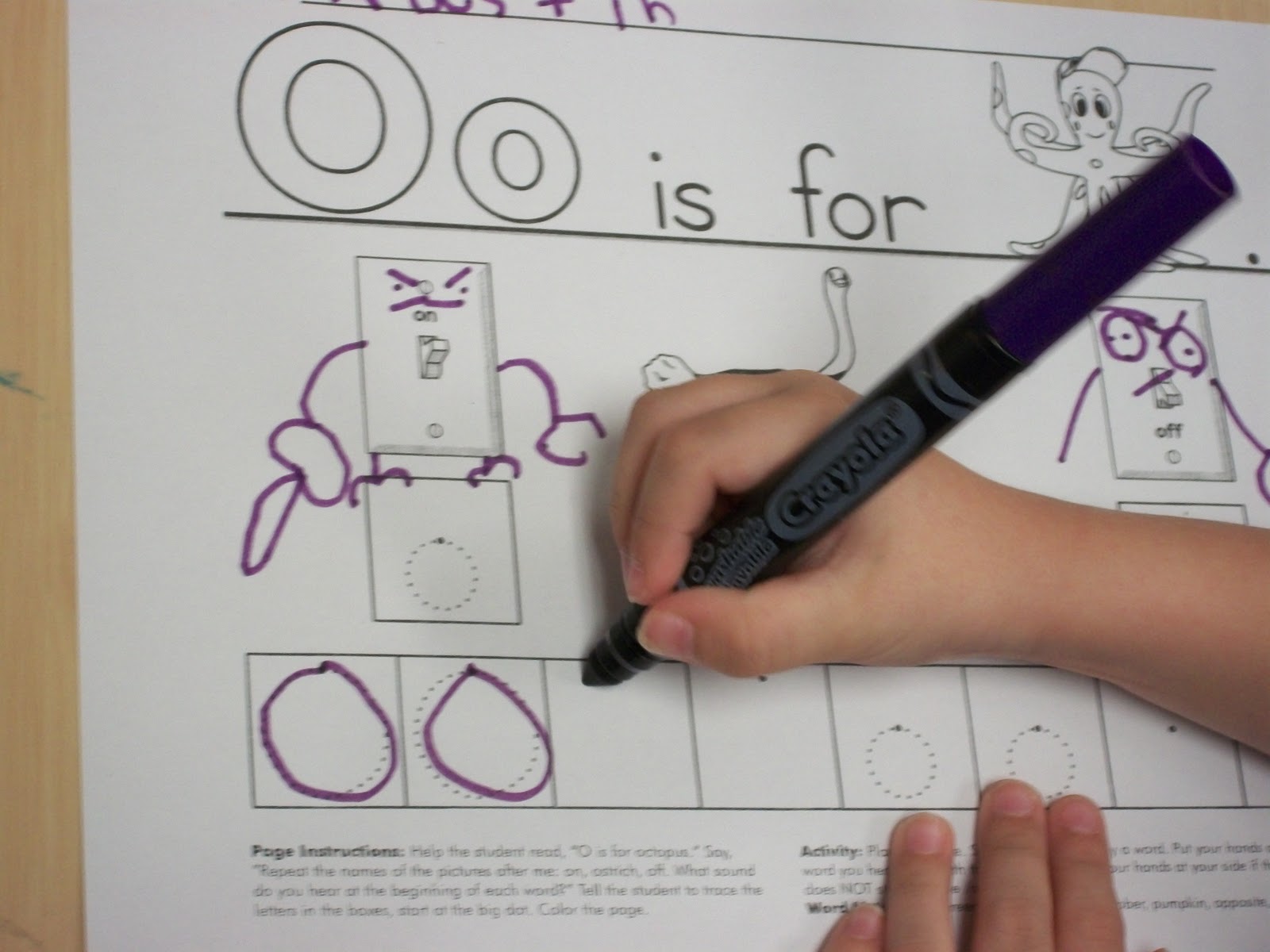 Keeping Up with the Kindergartners: The Letter O
