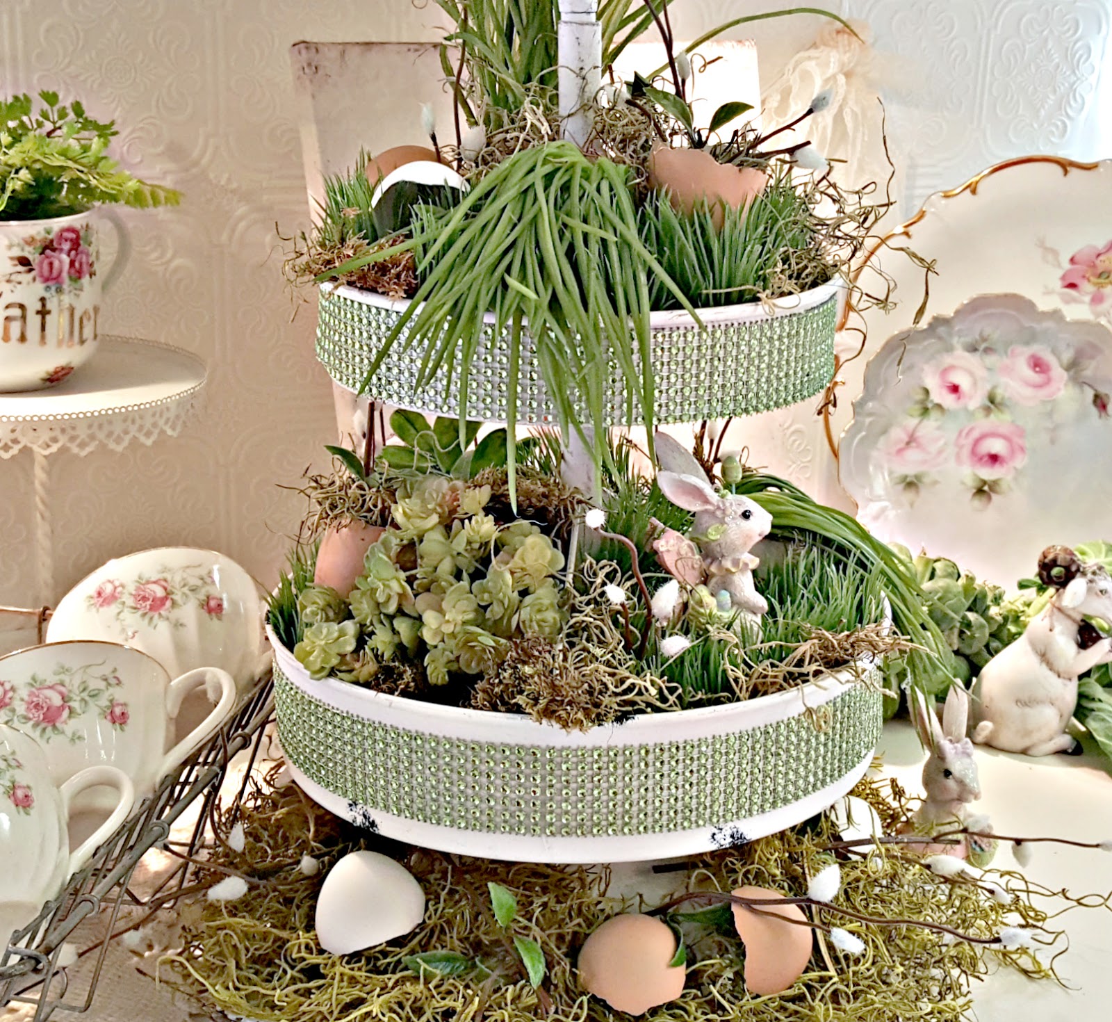 Penny's Vintage Home: Tips on how to Style a Tiered Stand for Spring