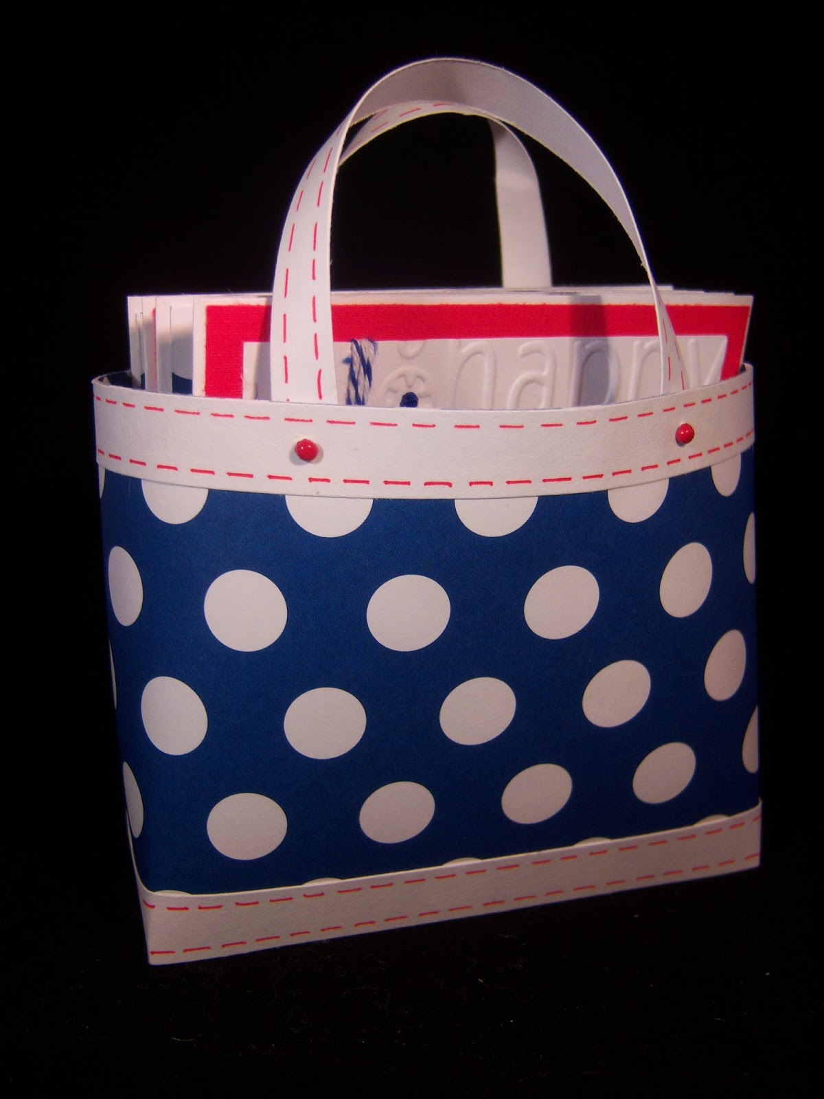 Scrap-n-Sew Granny: Red, White and Blue Tote Bag Note Card Set