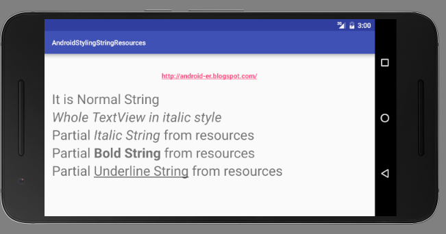 Android Er Create Styling String From Resources 