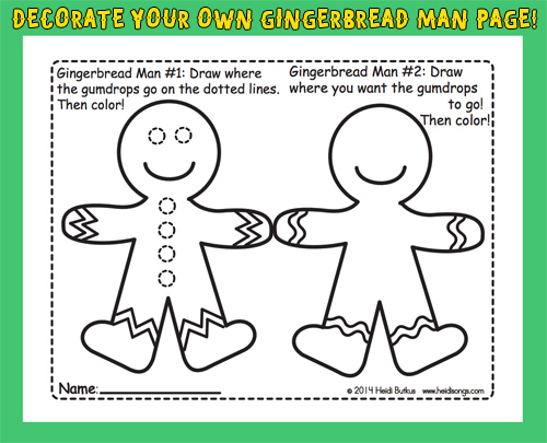 Gingerbread Man Time! FREEBIES | Heidi Songs
