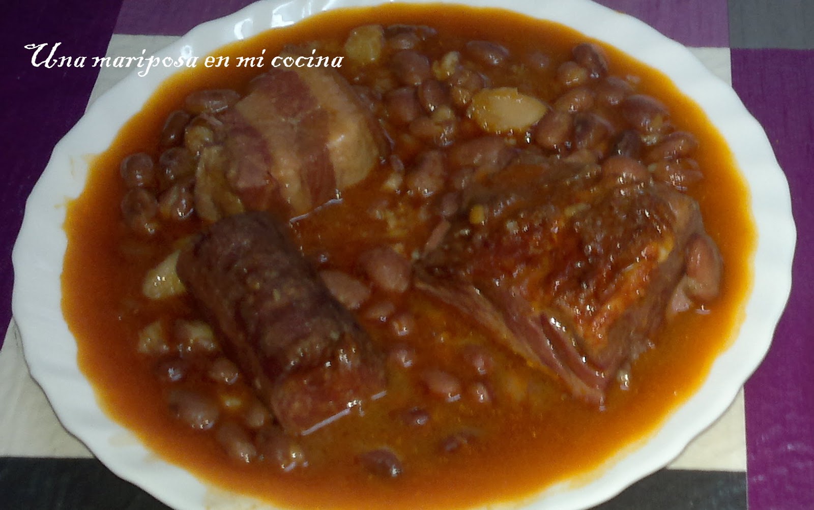 Una mariposa en mi cocina: Guiso de alubias rojas de Gernika