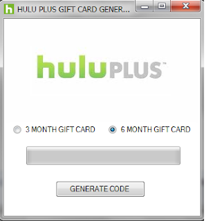 Hulu Plus Code Generator : Hulu Plus Gift Card Generator