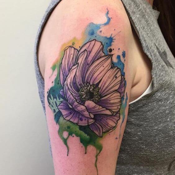 50+ Best Watercolor Flower Tattoos Designs & Ideas (2019) | Tattoo ...