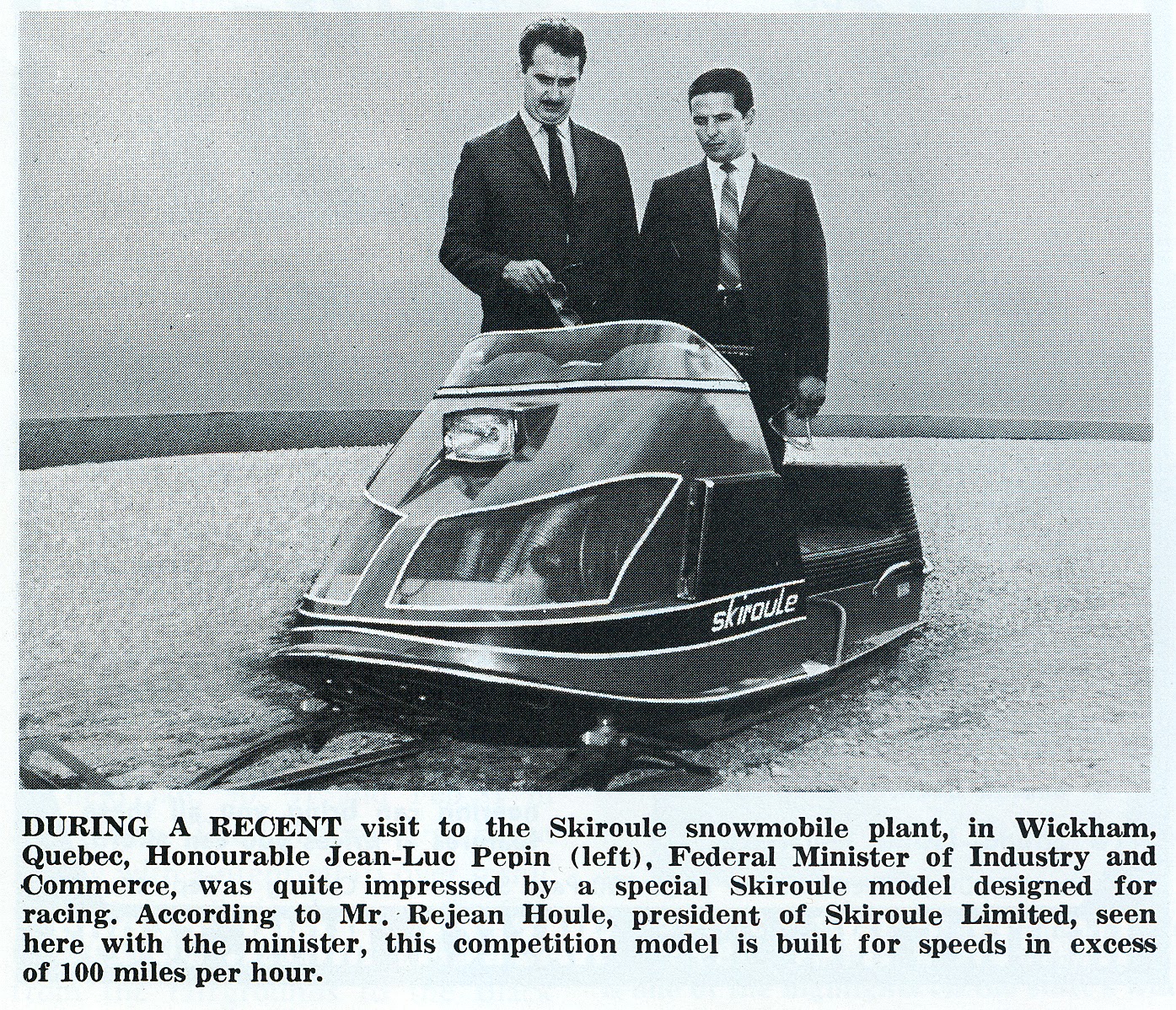 CLASSIC SNOWMOBILES OF THE PAST: 1969 SKIROULE 100MPH RACING SNOWMOBILE