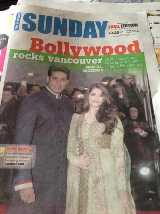 " MITTHUAISH. ": AISHWARYA RAI VANCOUVER AT TOIFA 2013.