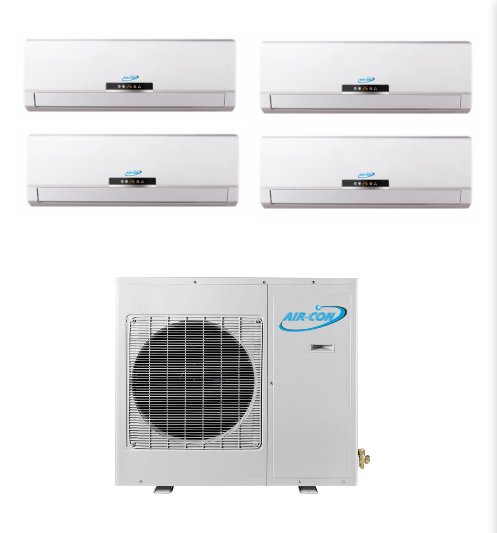 The Best Mini Split: AirCon Quad Zone 4x12000 BTU.