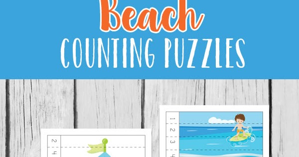 Beach Counting Puzzles | Totschooling - Toddler, Preschool ...