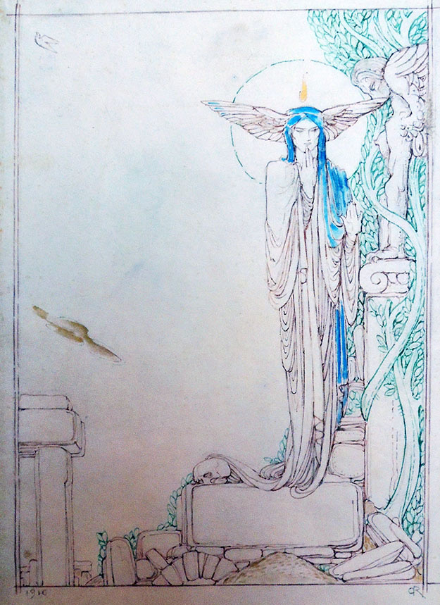 Charles Ricketts & Charles Shannon: 402. A 1916 Sphinx Drawing by ...