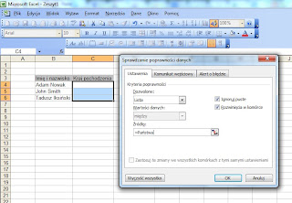 Excel porady Makra VBA: Lista rozwijana.
