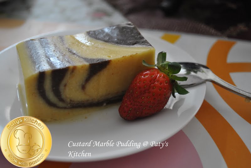 PATYSKITCHEN: CUSTARD MARBLE PUDDING