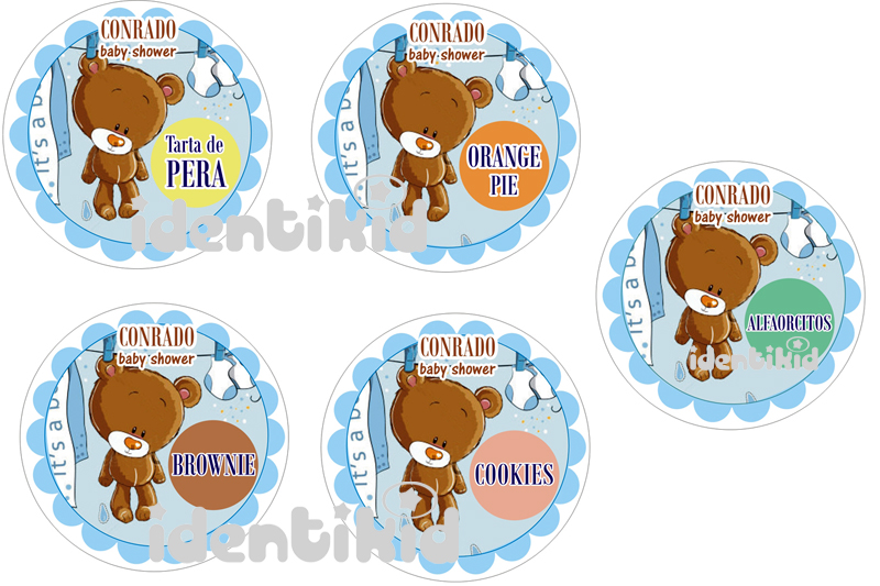 IDENTIKID diseño grafico para eventos: BABY SHOWER- Banderin, Cartel de ...