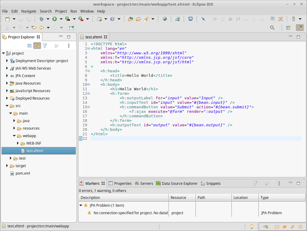 The BalusC Code: JSF 2.3 tutorial with Eclipse, Maven, WildFly and H2
