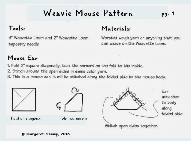 Pin Loom Weaving: Pin Loom Weaving Mouse Pattern