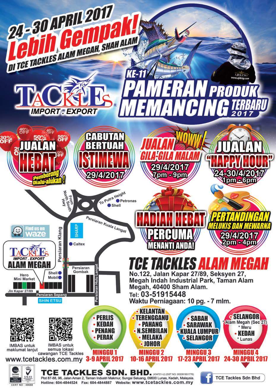 JoranPancing: Pameran produk memancing terbaharu TCE Tackles 24-30 ...