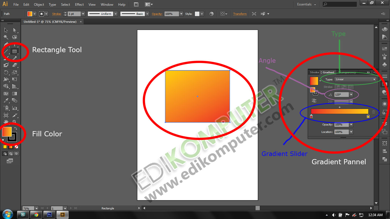 Cara Ubah Warna Gradien Di Illustrator | Ide Perpaduan Warna