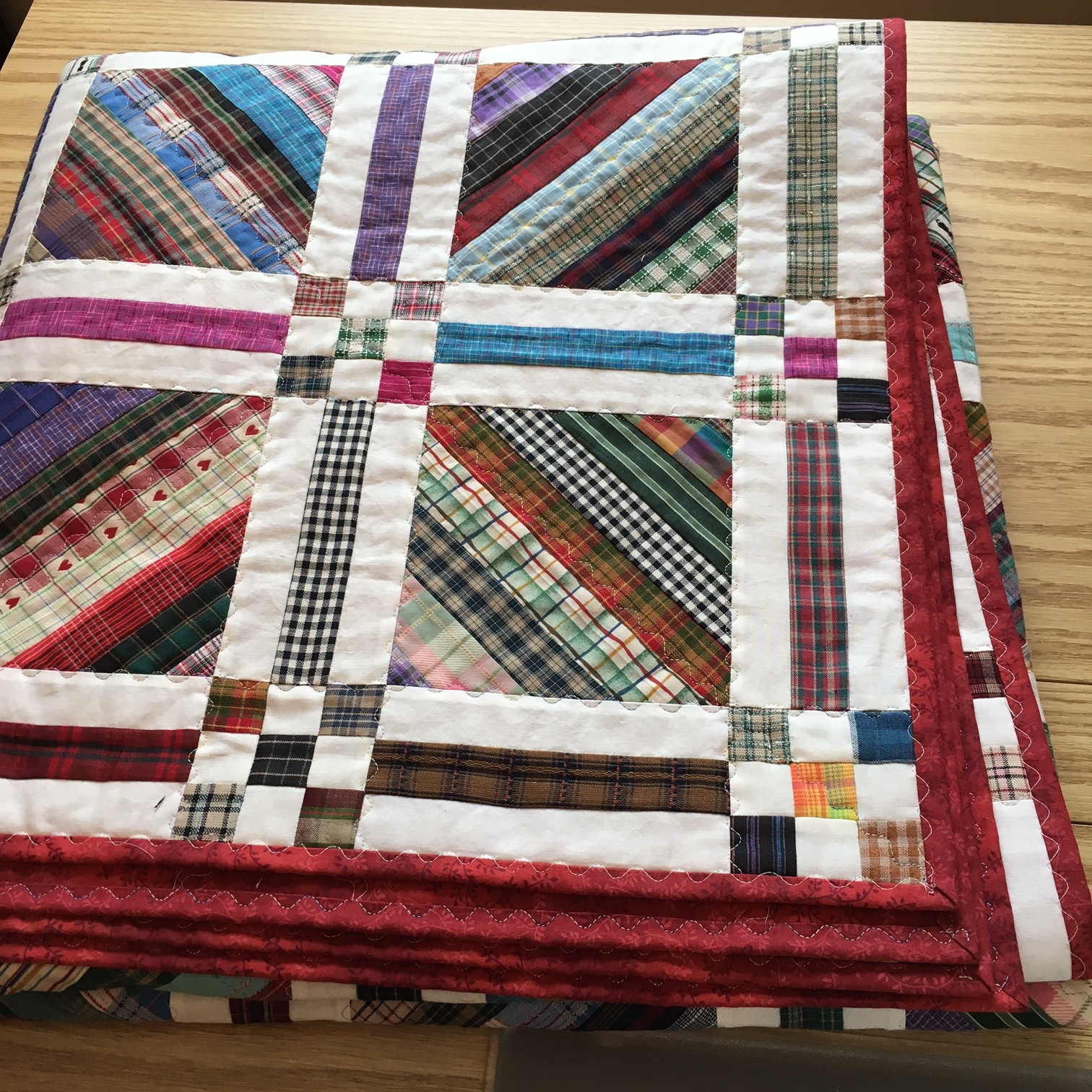 Susan's Quilt Creations: Plaid Strings UFO Finished