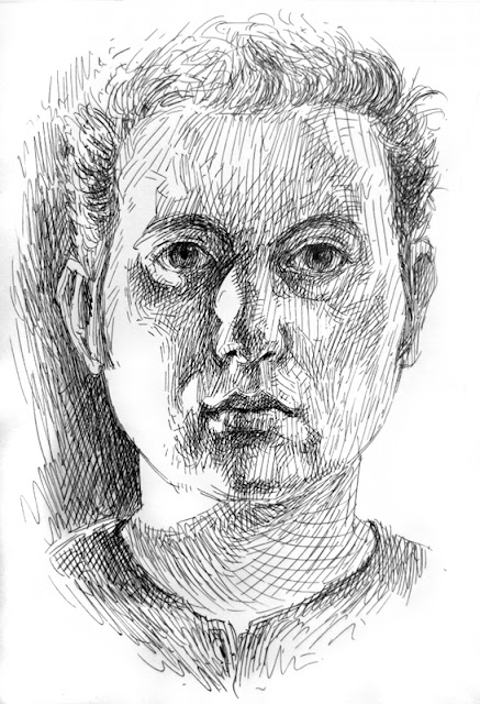 Two Ink Self Portraits