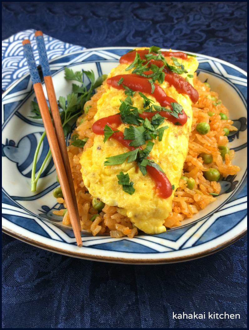 Kahakai Kitchen: Omurice (Japanese Rice Omelette) for Food 'N Flix ...