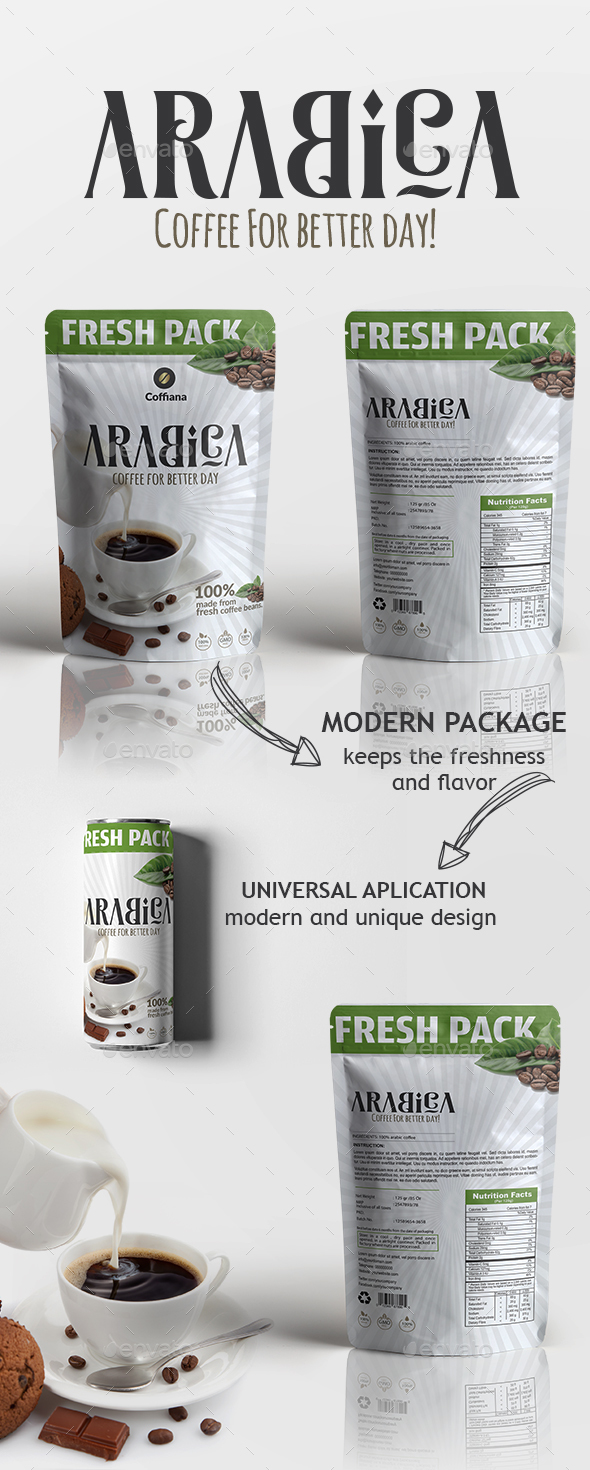 Arabica Coffee Packaging Template - TemaPlus