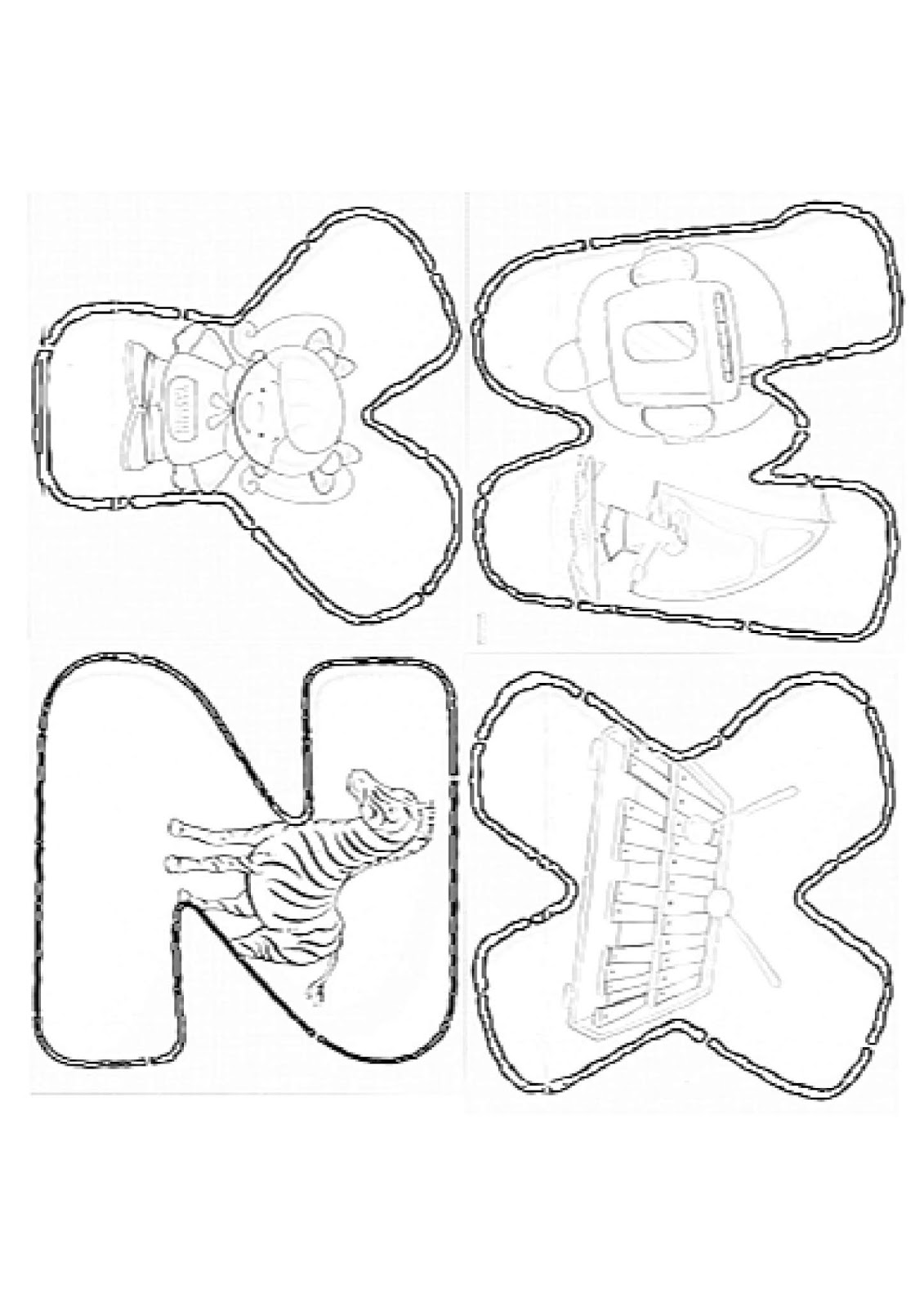 ABC - Letras do alfabeto para imprimir: 60 moldes do alfabeto lindos ...