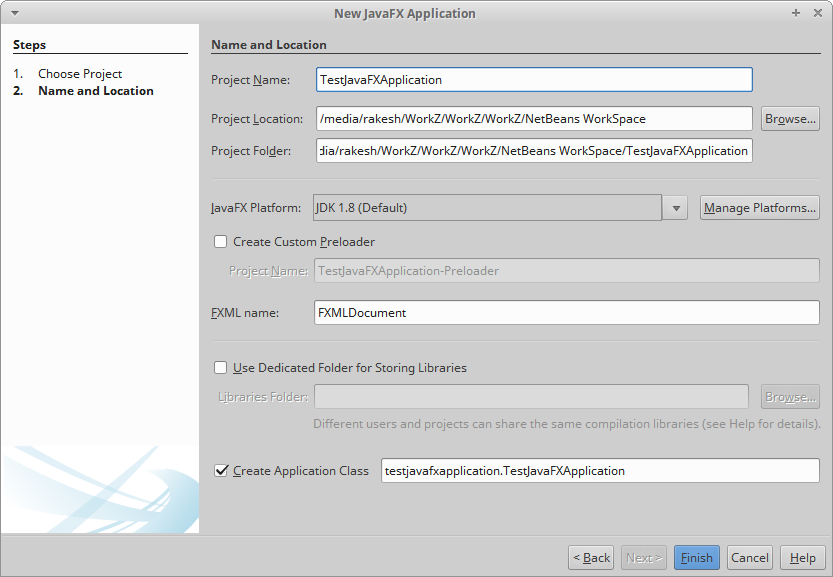 Creating A New Javafx Application With Netbeans Ide