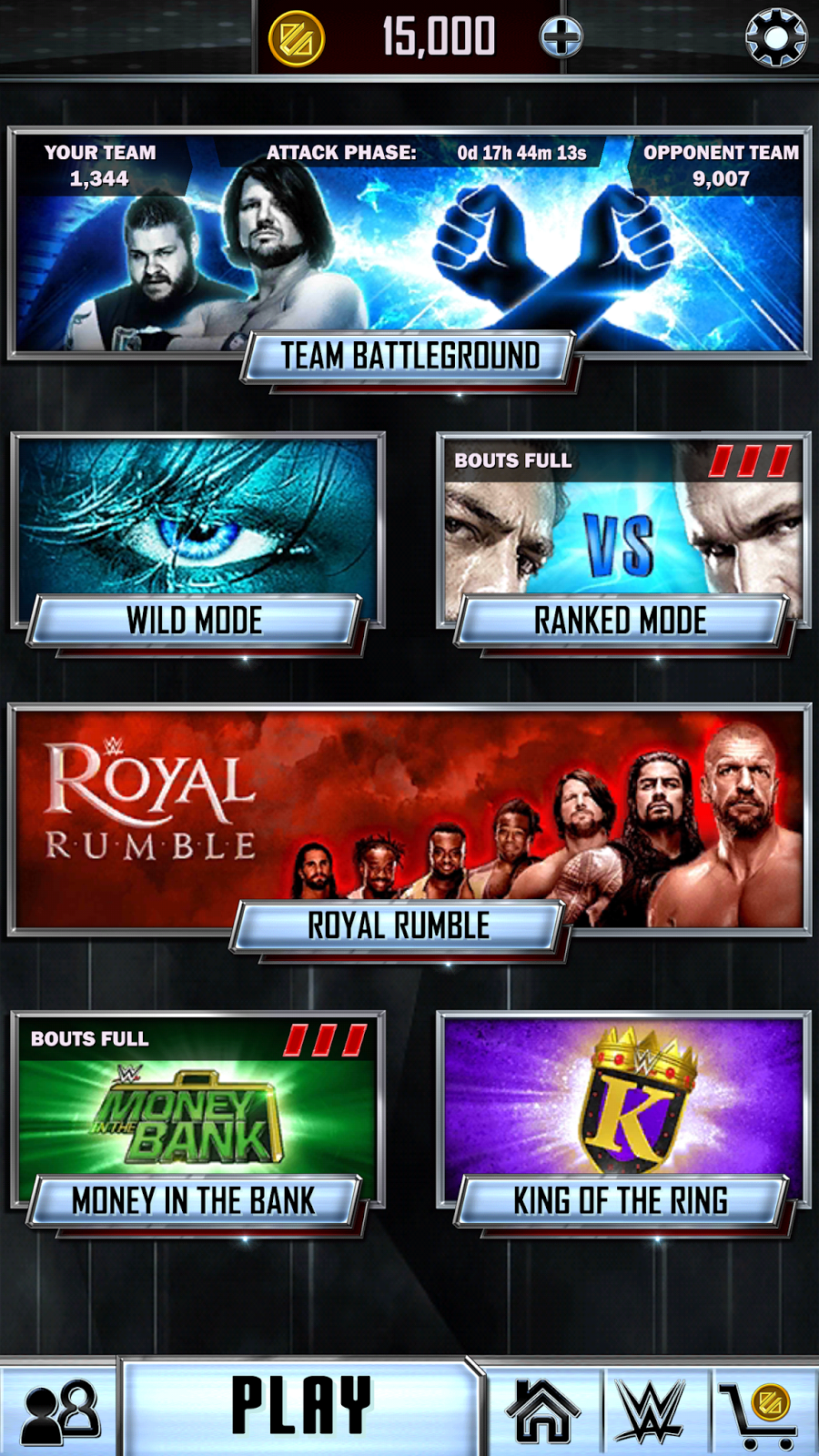 WWE SuperCard Blog: Navigational Basics