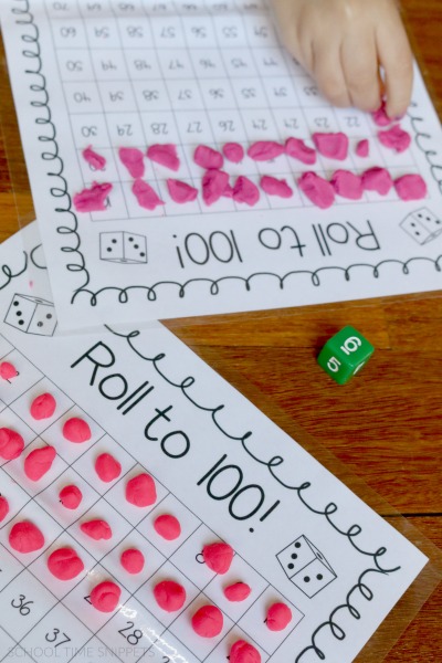 Playdoh Count to 100 Game | School Time Snippets