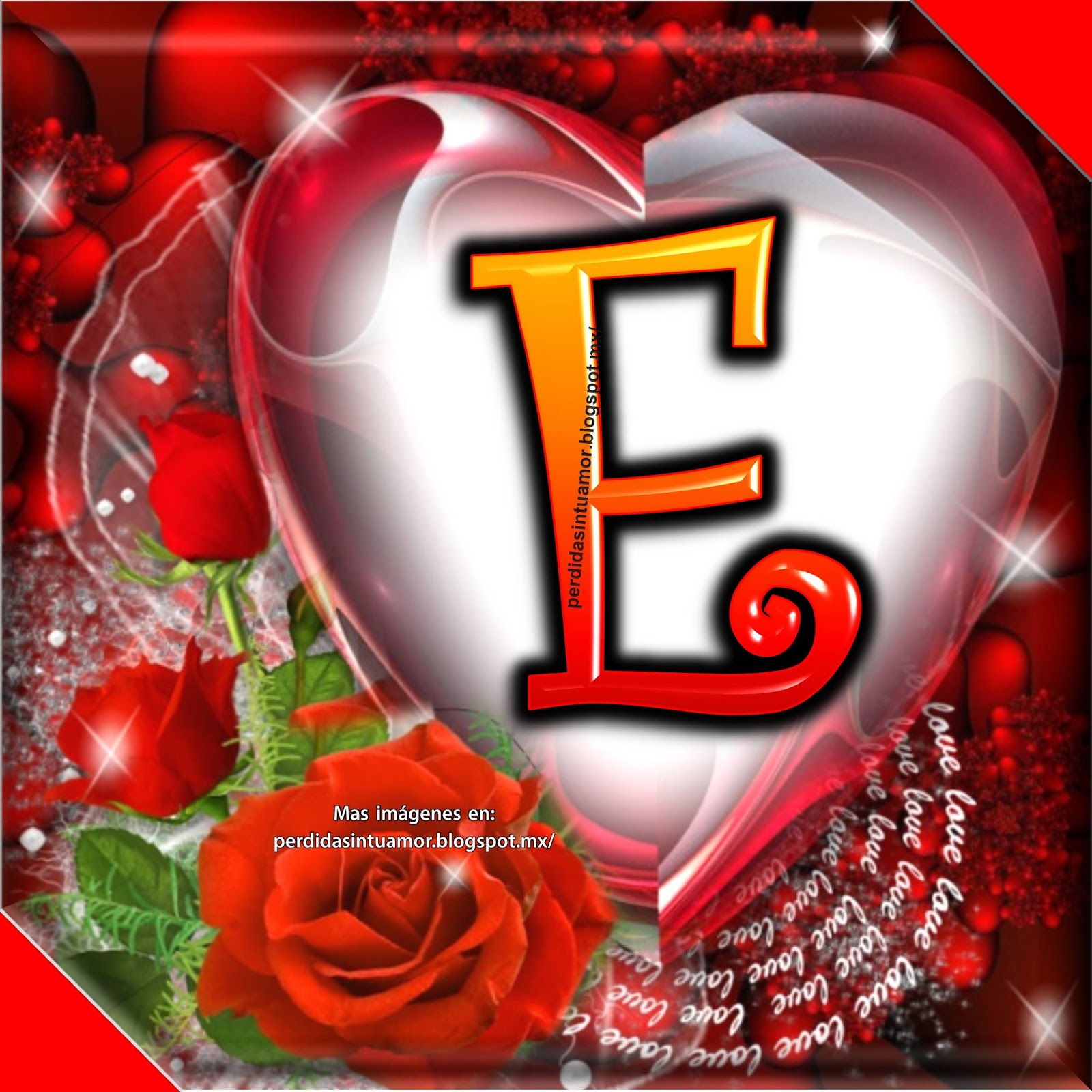 INICIALES Y NOMBRES PARA TI: INICIALES EN UN CORAZON