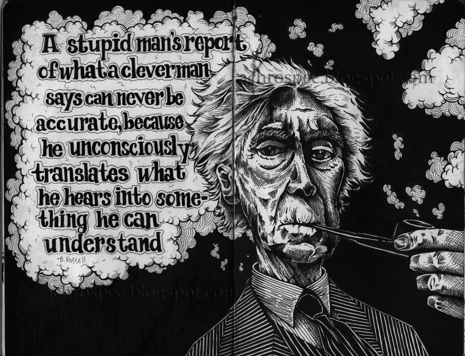 achromatic (color) spectrum: Finished Bertrand Russell Portrait (with ...