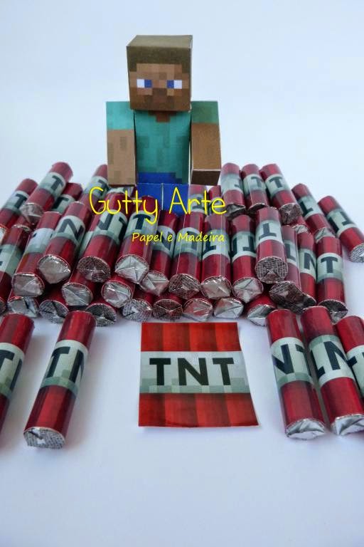 Gutty Arte - Papel e Madeira: Chocolate Baton Minecraft