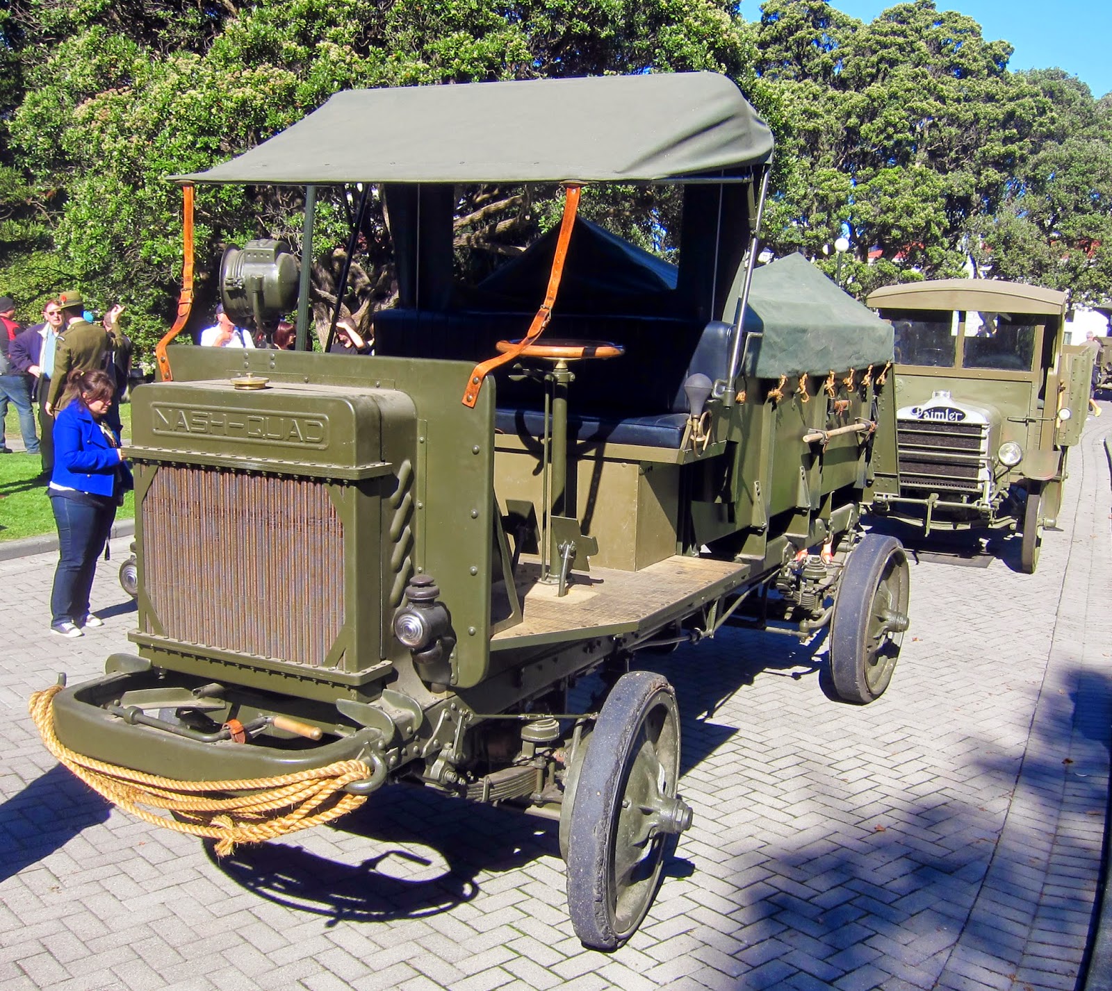 transpress nz: display of WW1 vehicles in Wellington