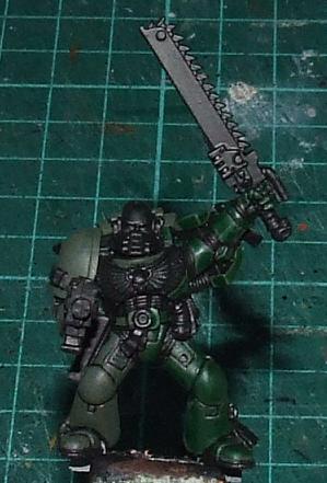 Marching in Colour: GW Space Marine Captain, Dark Angels Chapter