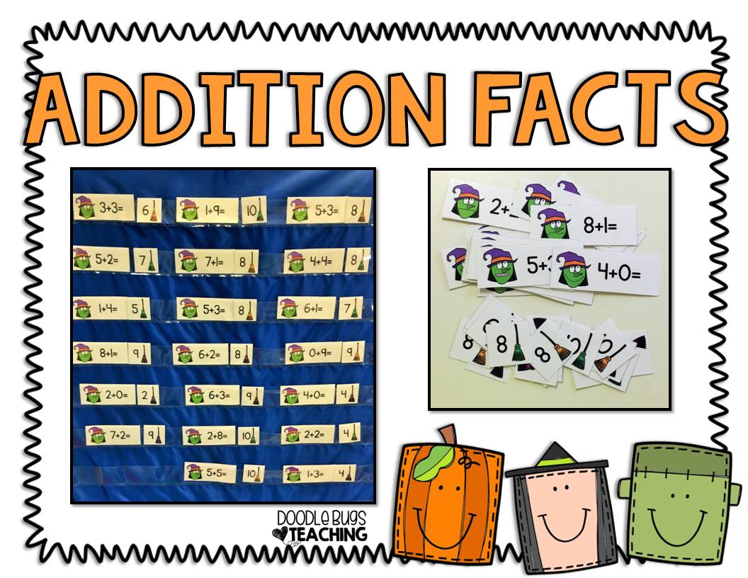 Doodle Bugs Teaching {first grade rocks!}: Halloween Pocket Chart Math ...