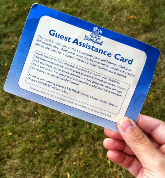 Susan's Disney Family: News from Disney- Guest Assistance Card Information